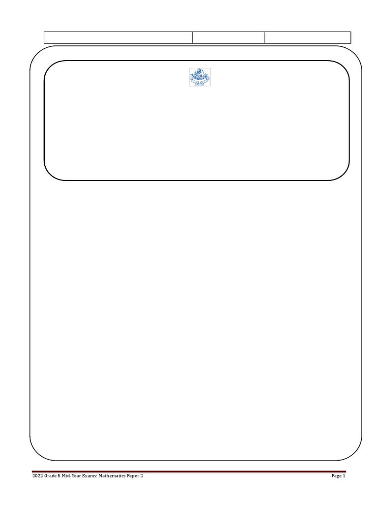 Grade 5 Mathematics Paper 2 | PDF