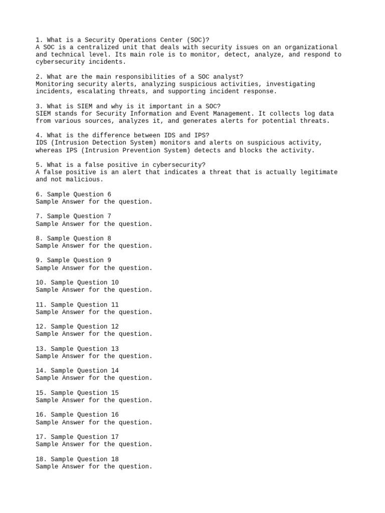100 SOC Interview Questions and Answers | PDF | Cyberwarfare | Security