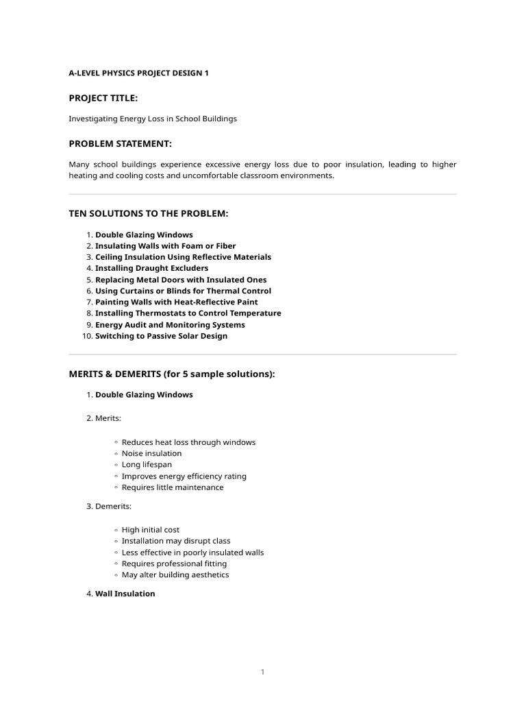 Energy Efficiency in School Buildings | PDF | Building Insulation ...