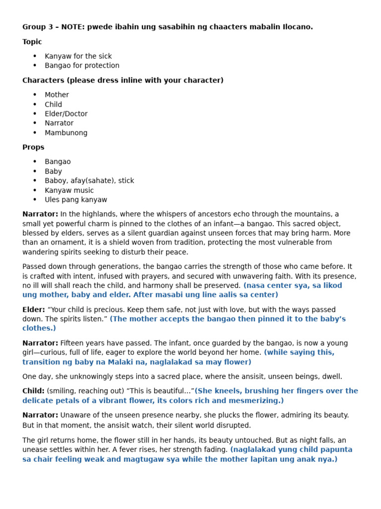 Group 3 Role Play and Skit | PDF