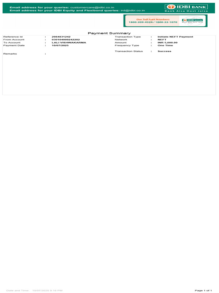 Initiate Single Entry Payment Summary UX510!07!2025 | PDF