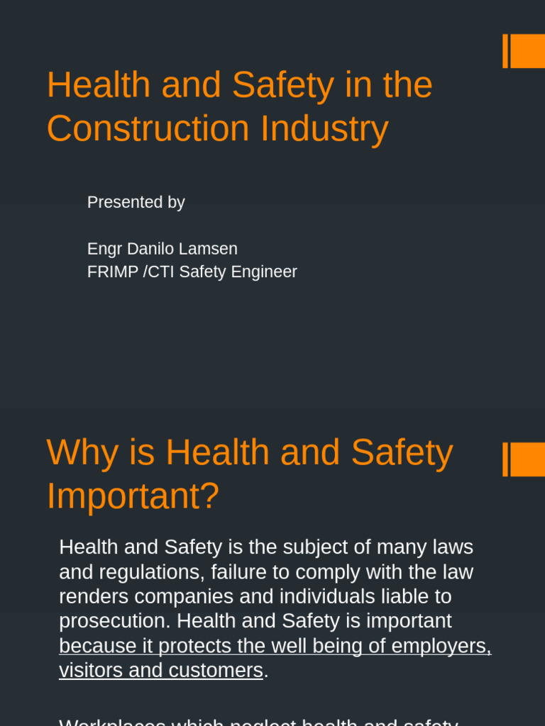 1st_Importance of Safety and Health | PDF | Occupational Safety And ...