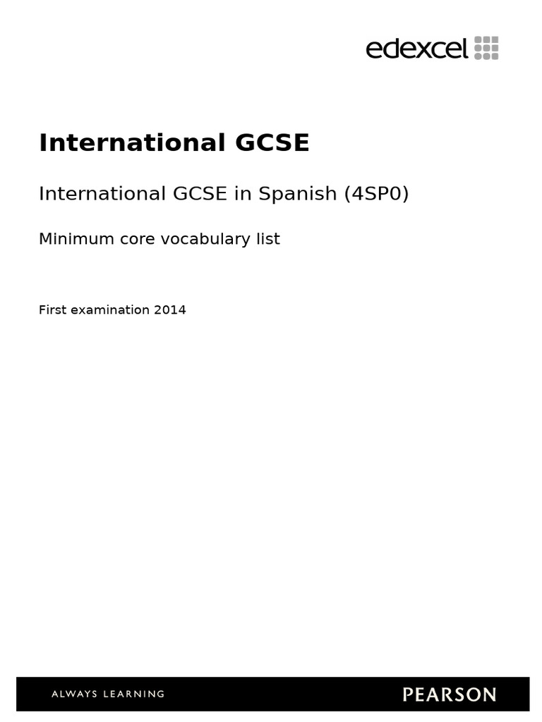 International GCSE Spanish MCV | PDF