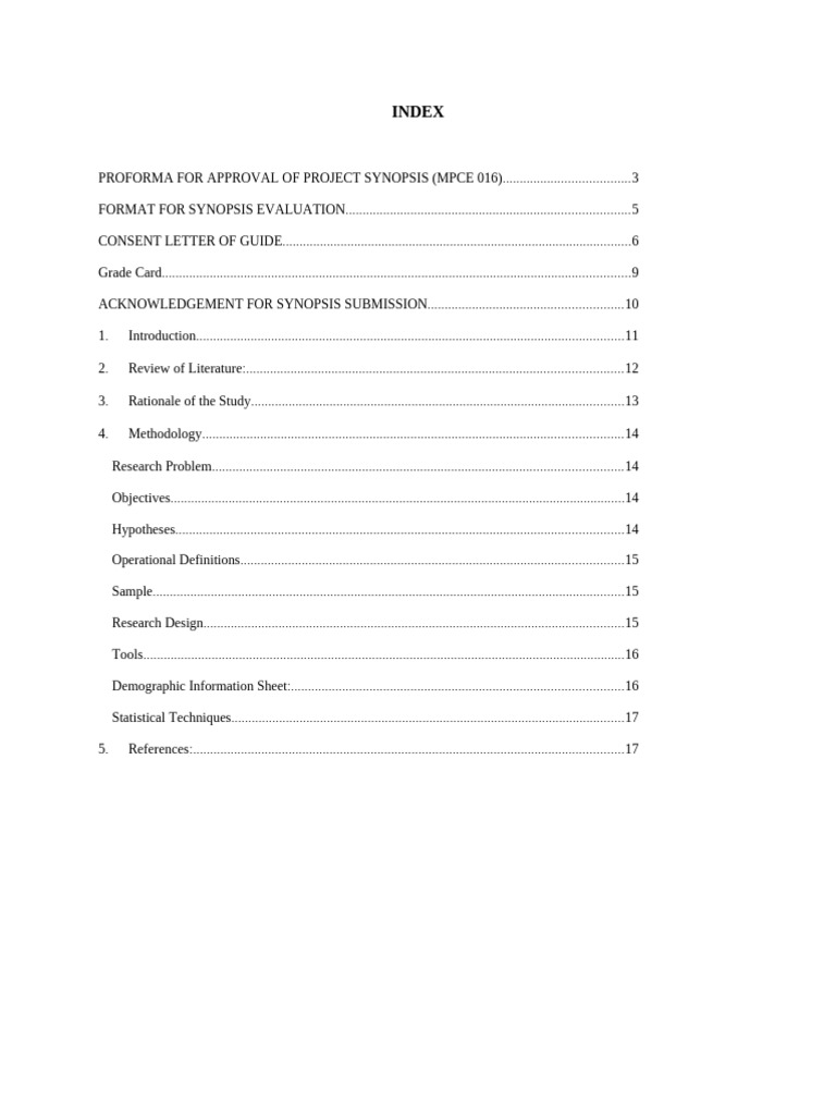 IGNOU Research Proposal Guidelines | PDF | Methodology