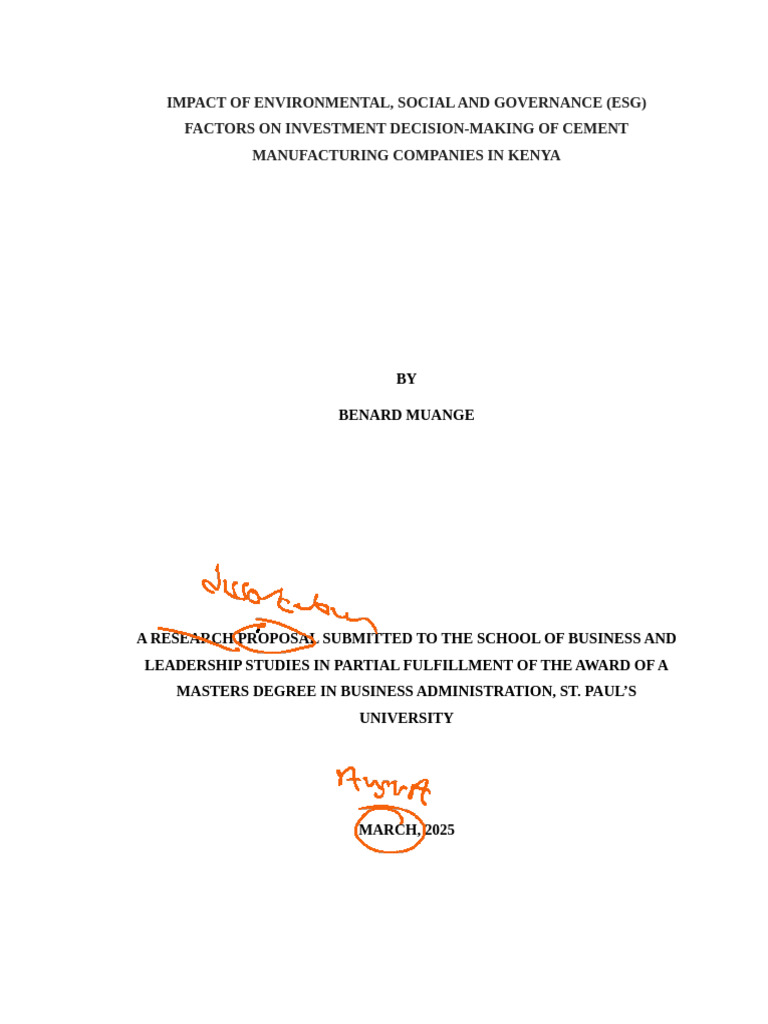 Benard Proposal Chap 1,2,3,4 & 5 Final | PDF | Linear Regression