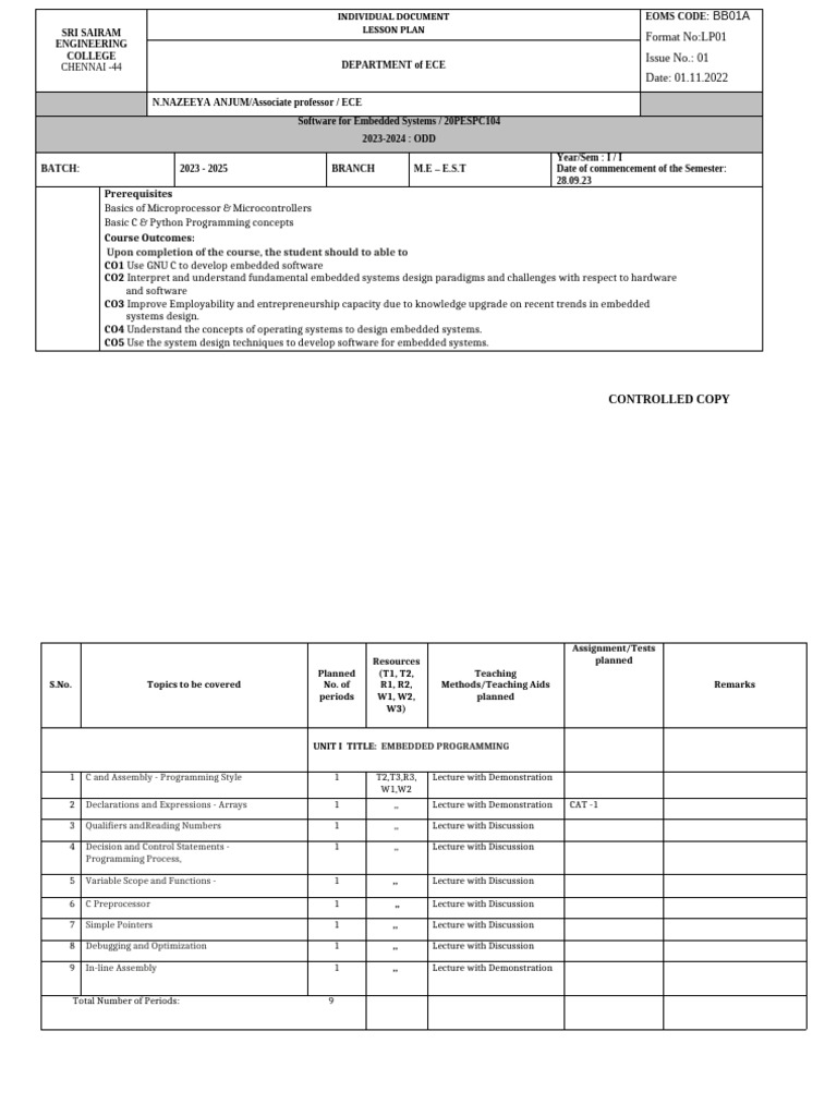 Sure Trust Internship Lesson Plan | PDF | Embedded System | Python ...