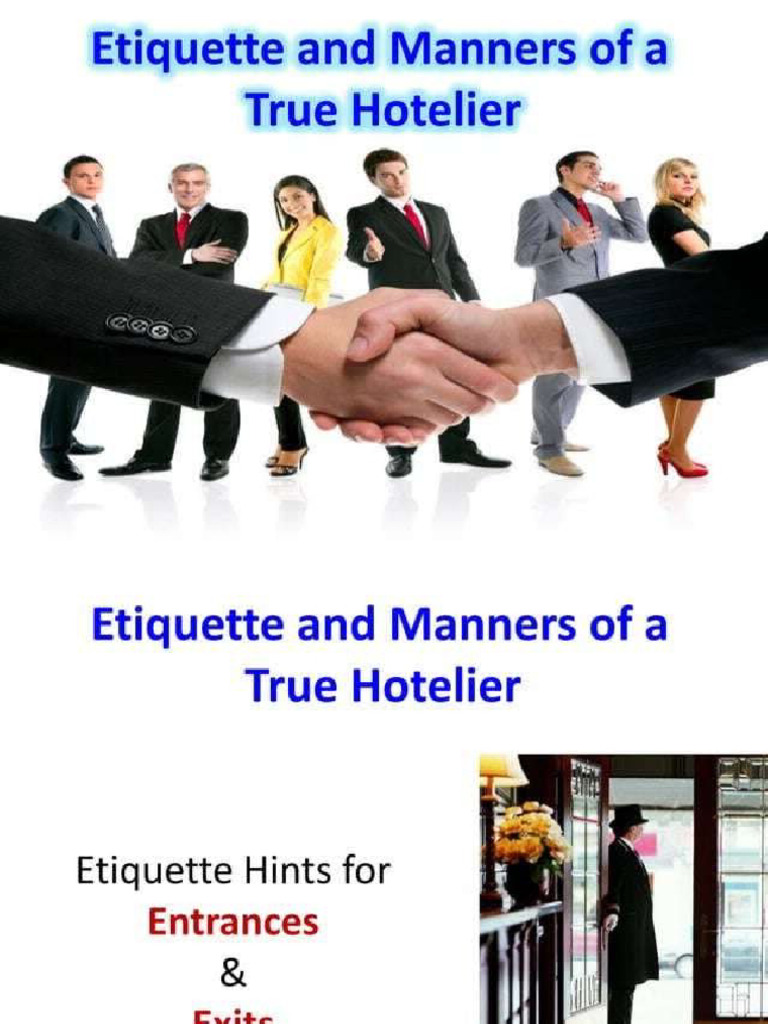 Etiquette and Manners | PDF