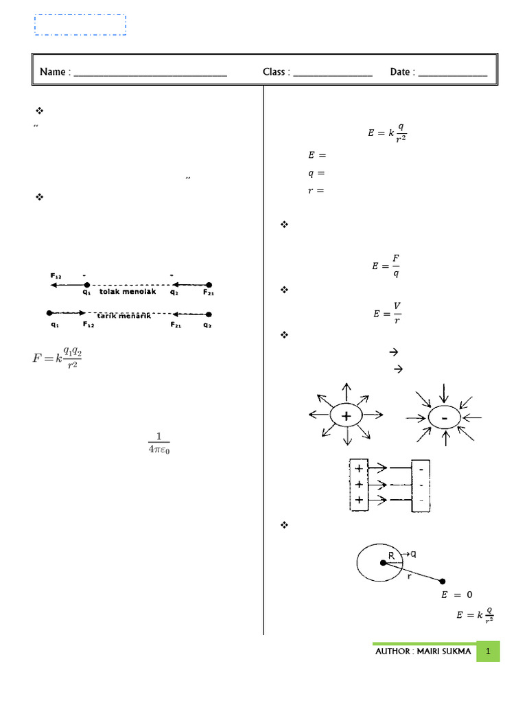 Modul 15 - Listrik Statis Dan Listrik Dinamis (Repaired) | PDF