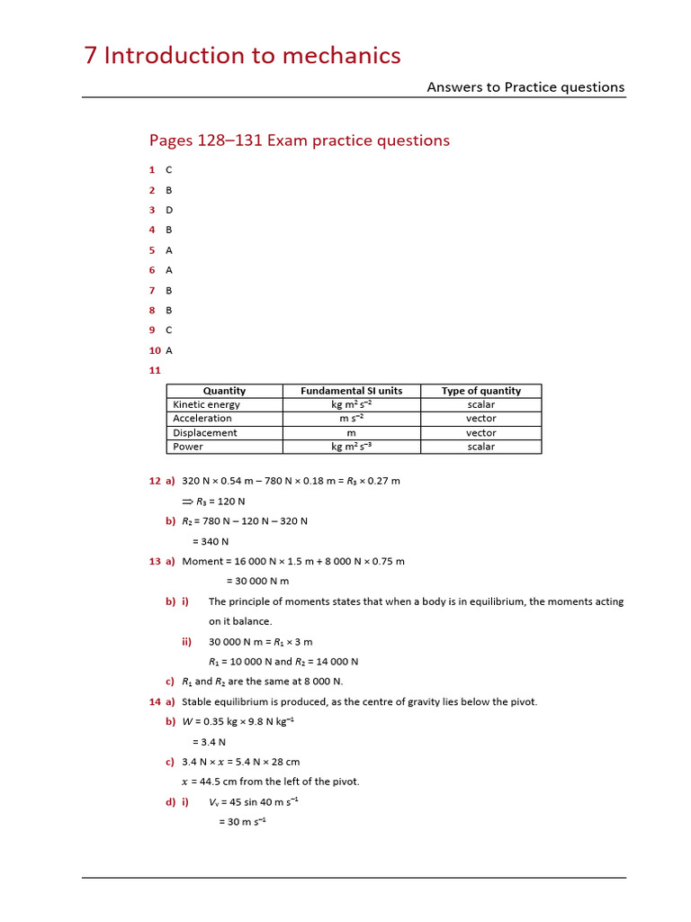 7 Introduction To Mechanics | PDF | Force | Quantity
