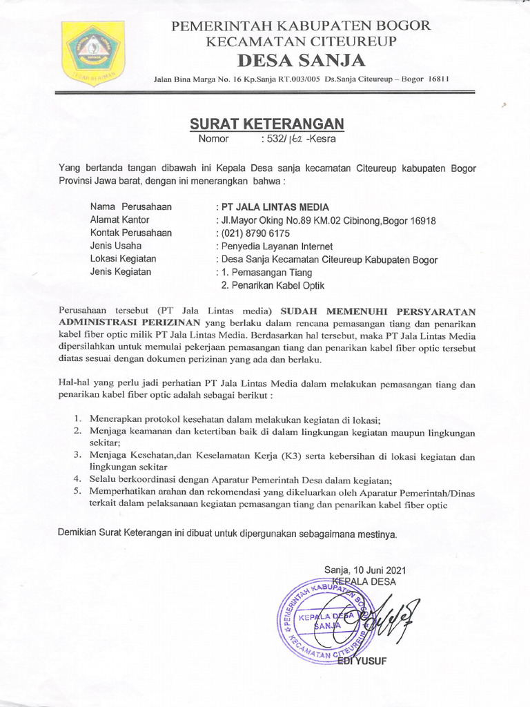 SK Desa Sanja Update | PDF