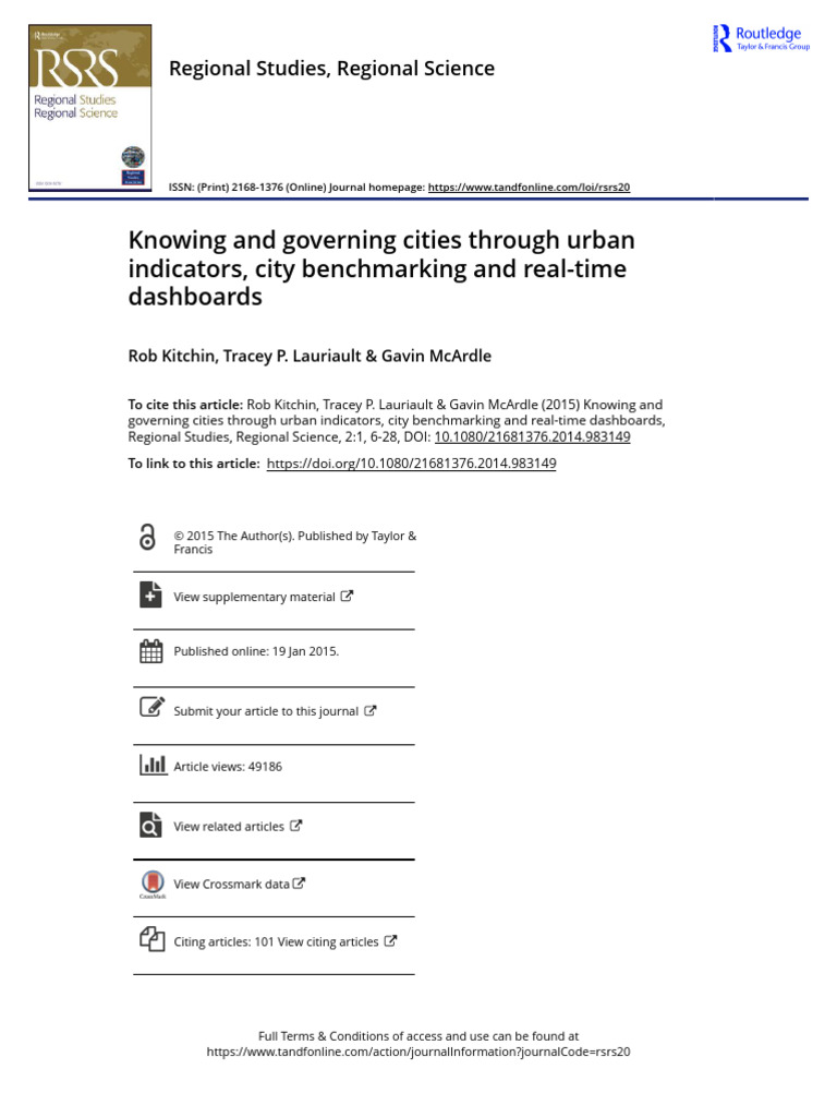 Urban Indicators and City Governance Insights | PDF | Data