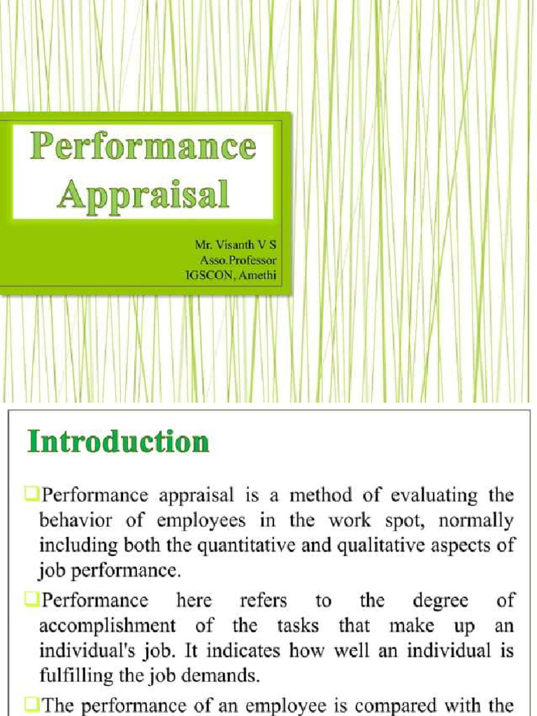 Performance Appraisal | PDF