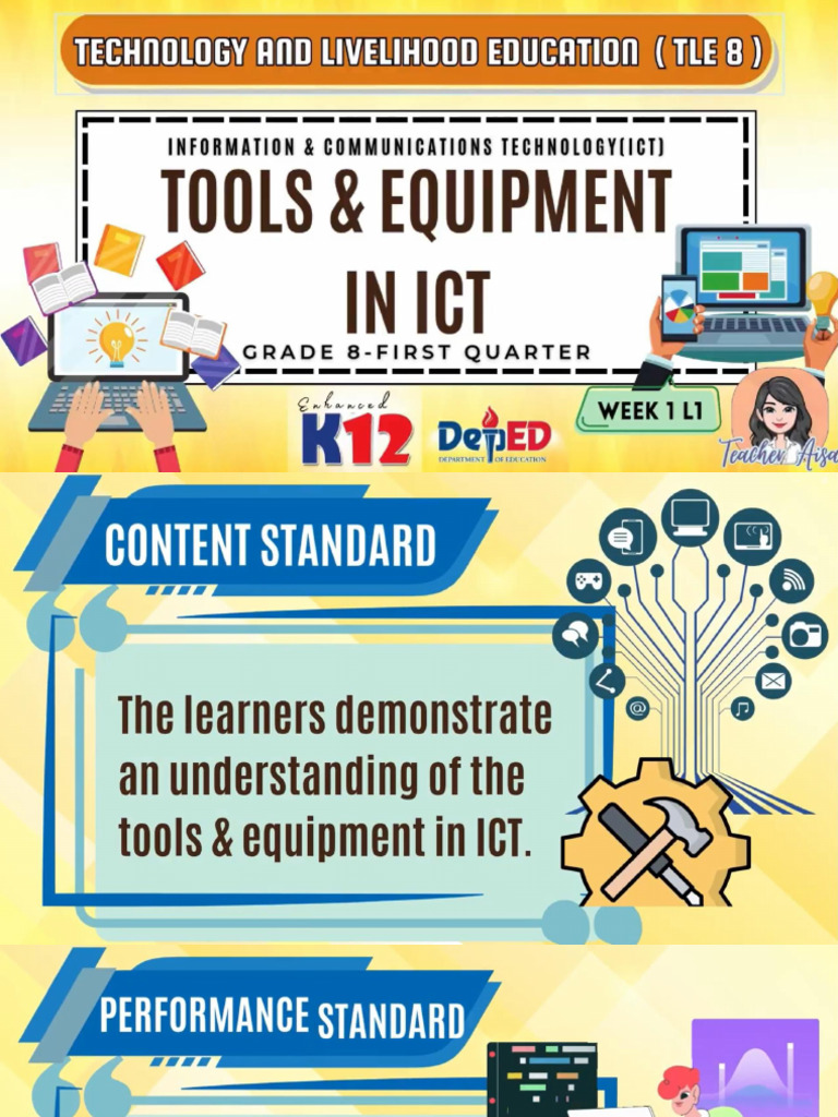 Q1 Ict8 Ict Tools and Equipment | PDF