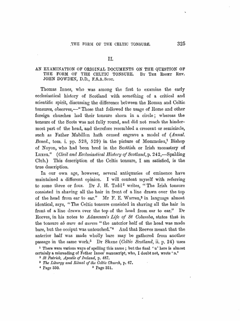 Celtic Tonsure: Historical Insights | PDF | Celtic Christianity | Bede