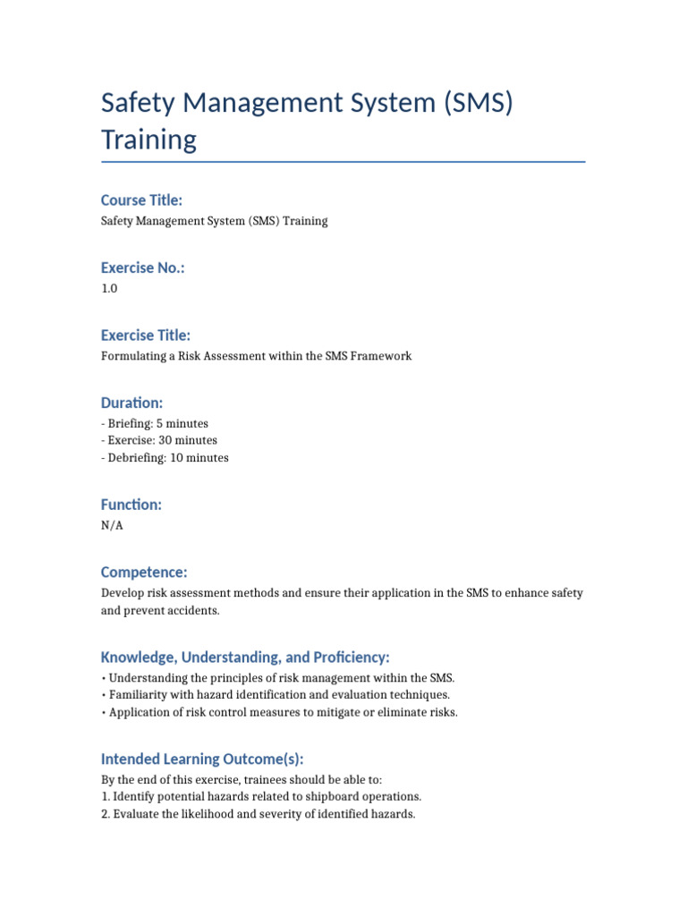 Risk Assessment Training for Shipyards | PDF | Risk | Risk Assessment