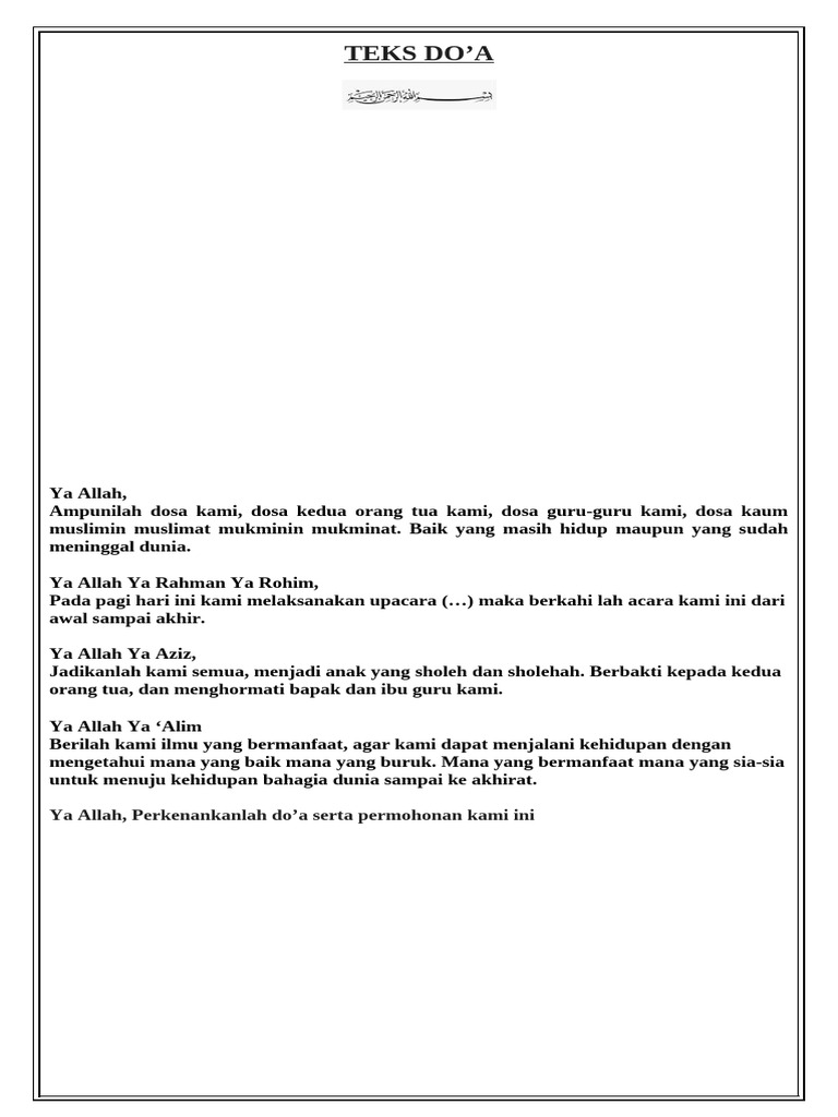 Teks Doa | PDF