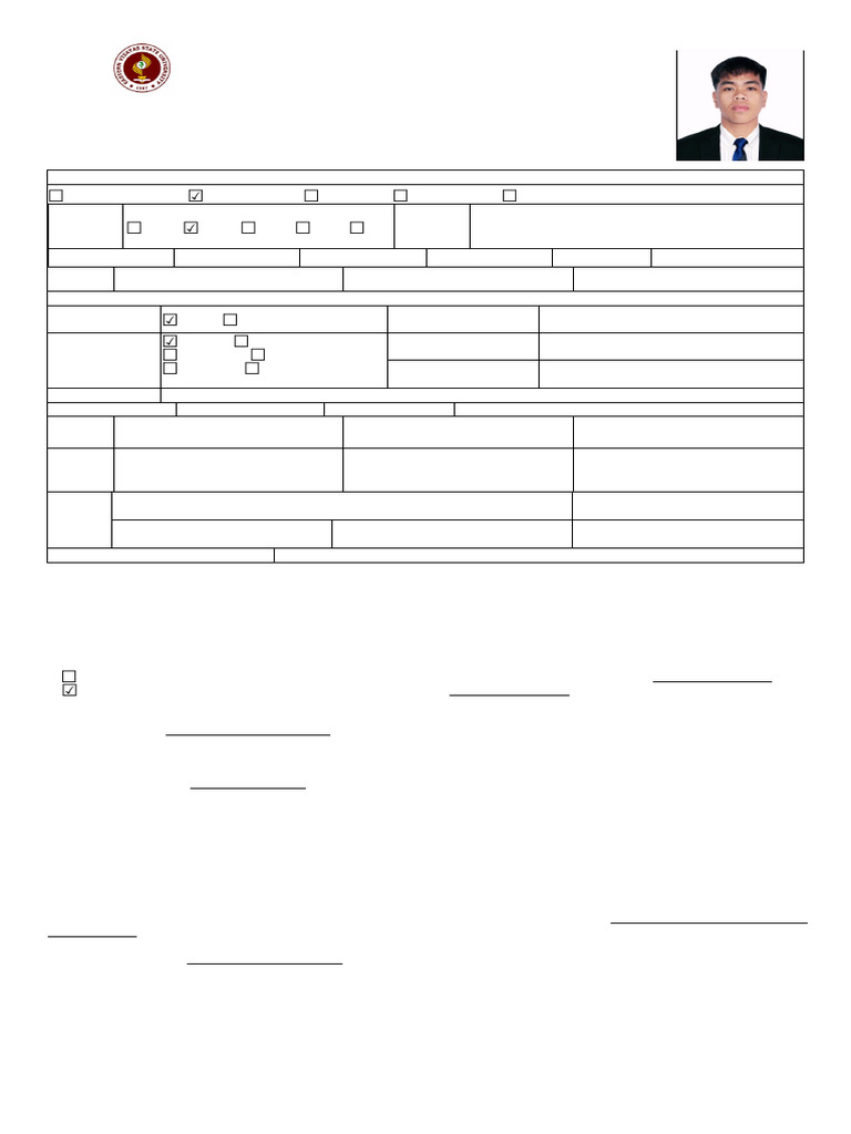 Free Education Form For 2024-03060 SEM 1 SY 2025-2026 | PDF