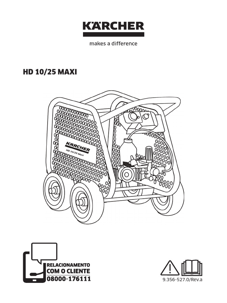 Manual Karcher HD 10/25 Maxi | PDF | Pressão