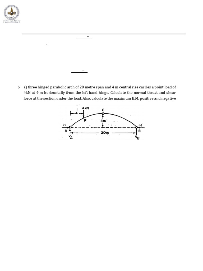 Structural Analysis II Model Question Paper | PDF | Beam (Structure ...