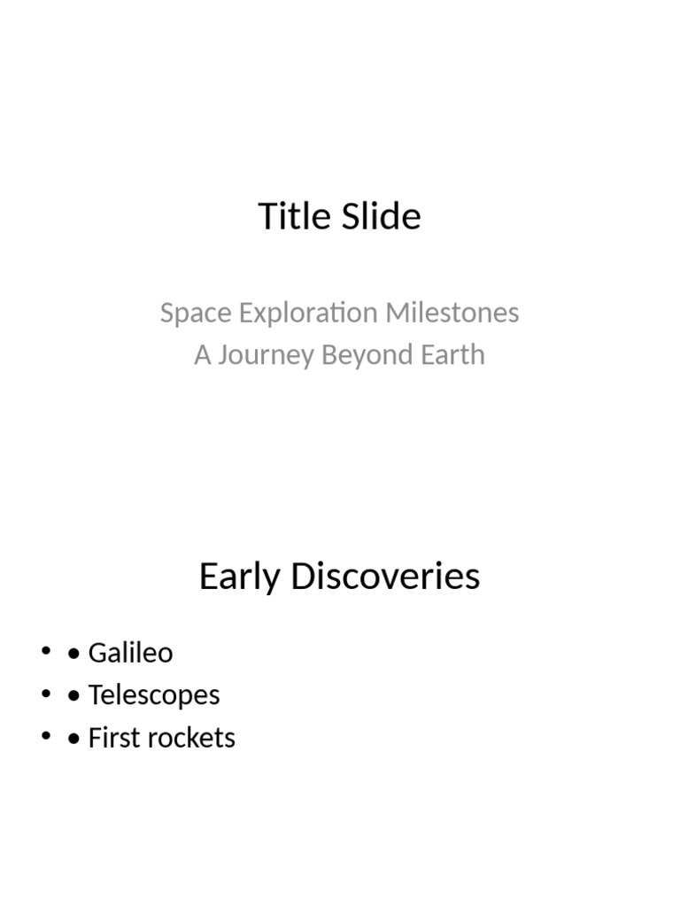 Space Exploration Milestones | PDF