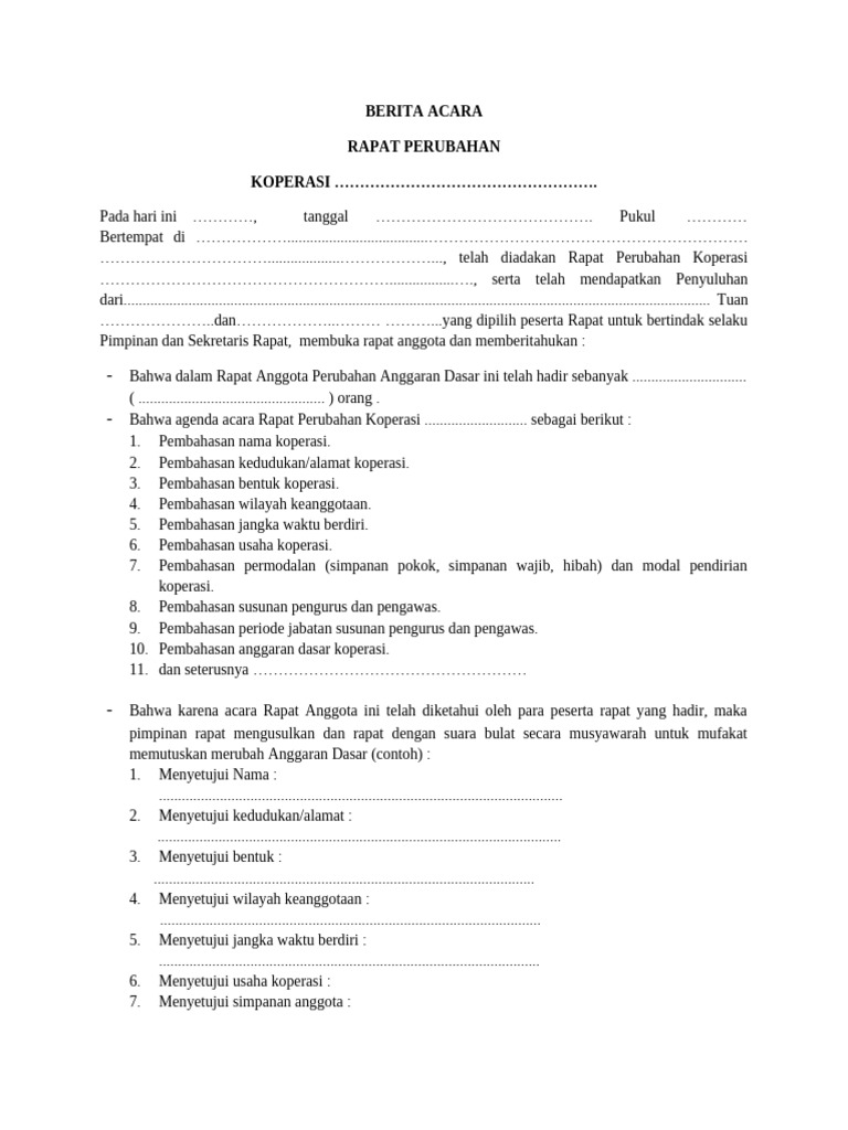 Salinan Draft Berita Acara Pad | PDF