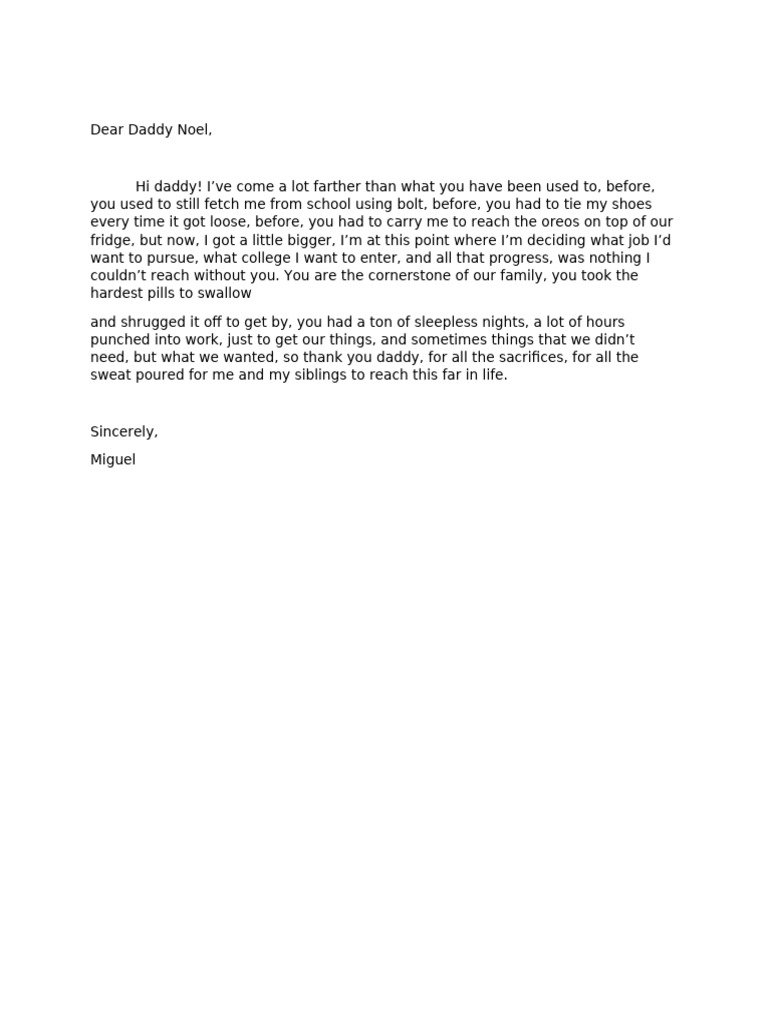 Dear Daddy Noel | PDF