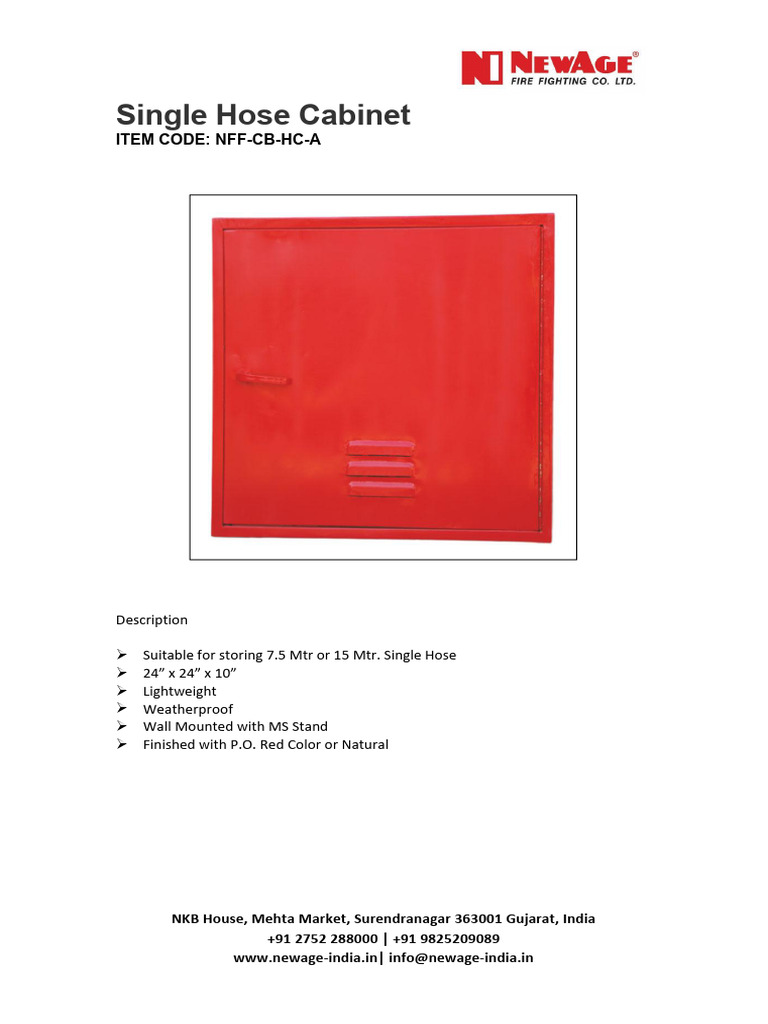 Single Hose Cabinet | PDF