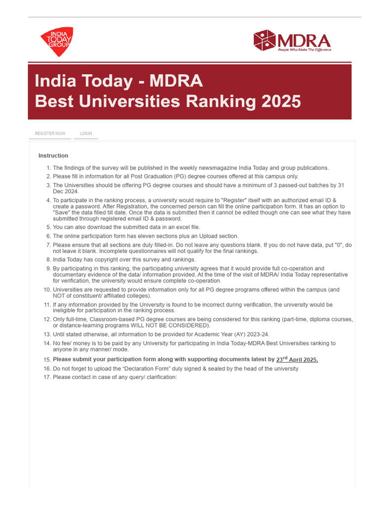 MDRA Survey Participation Guidelines | PDF