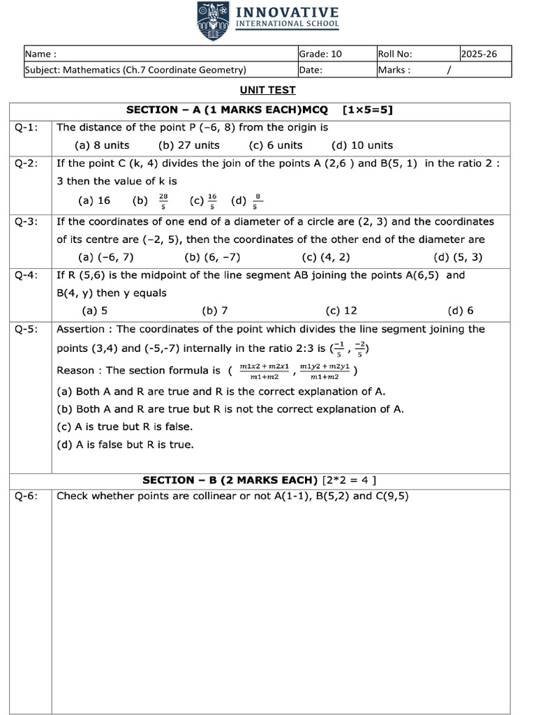 G10 Math Ut CG 25-26 | PDF