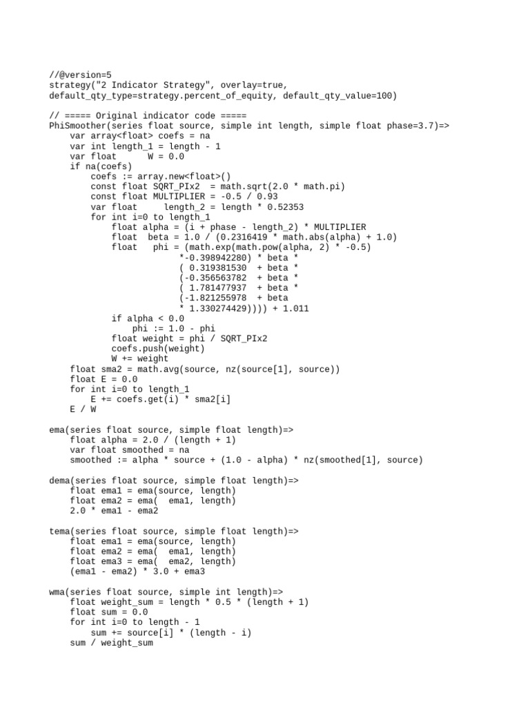 Pine Script: Series Array Filters | PDF | Moving Average | Parameter ...