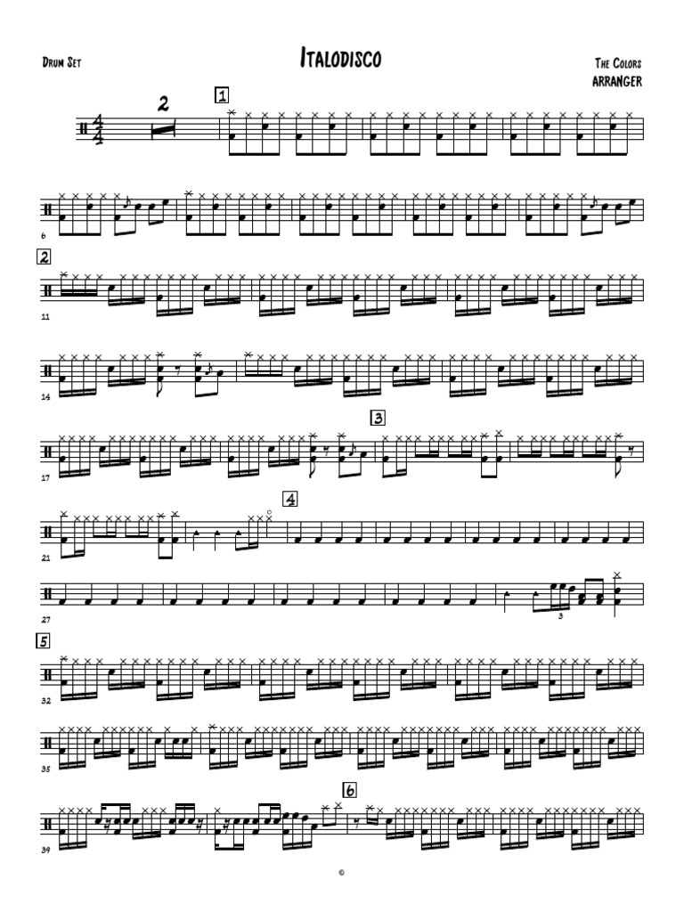 Italiodisco - Drum Set | PDF