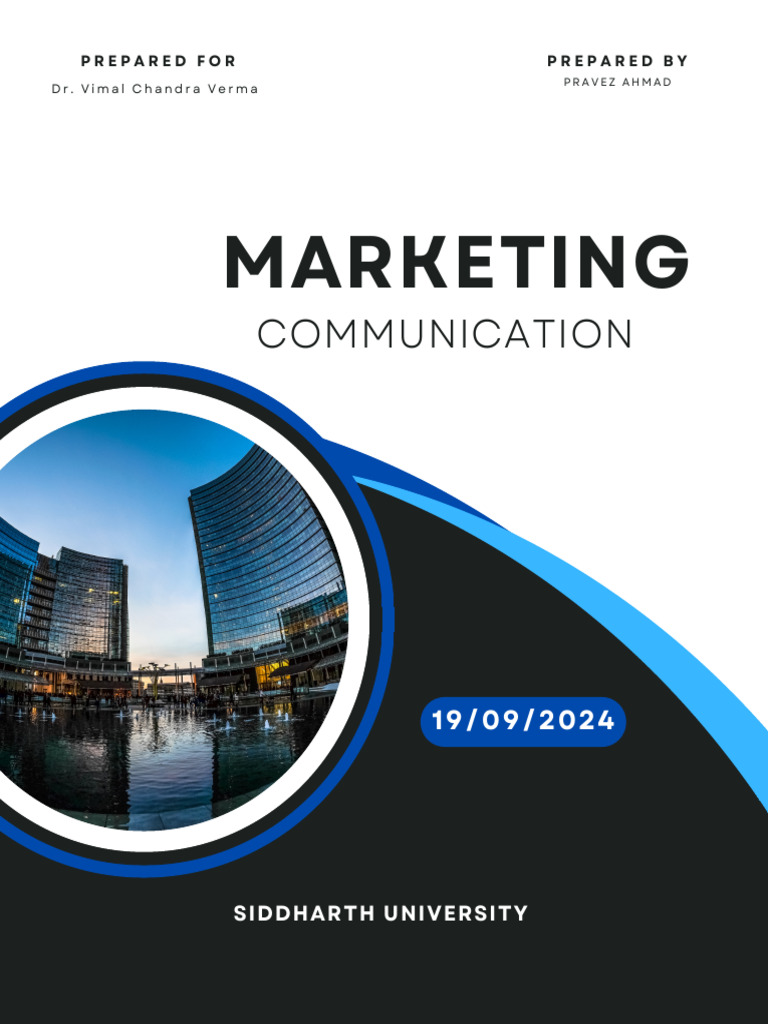 Blue Grey Modern Marketing Proposal Cover Page | PDF