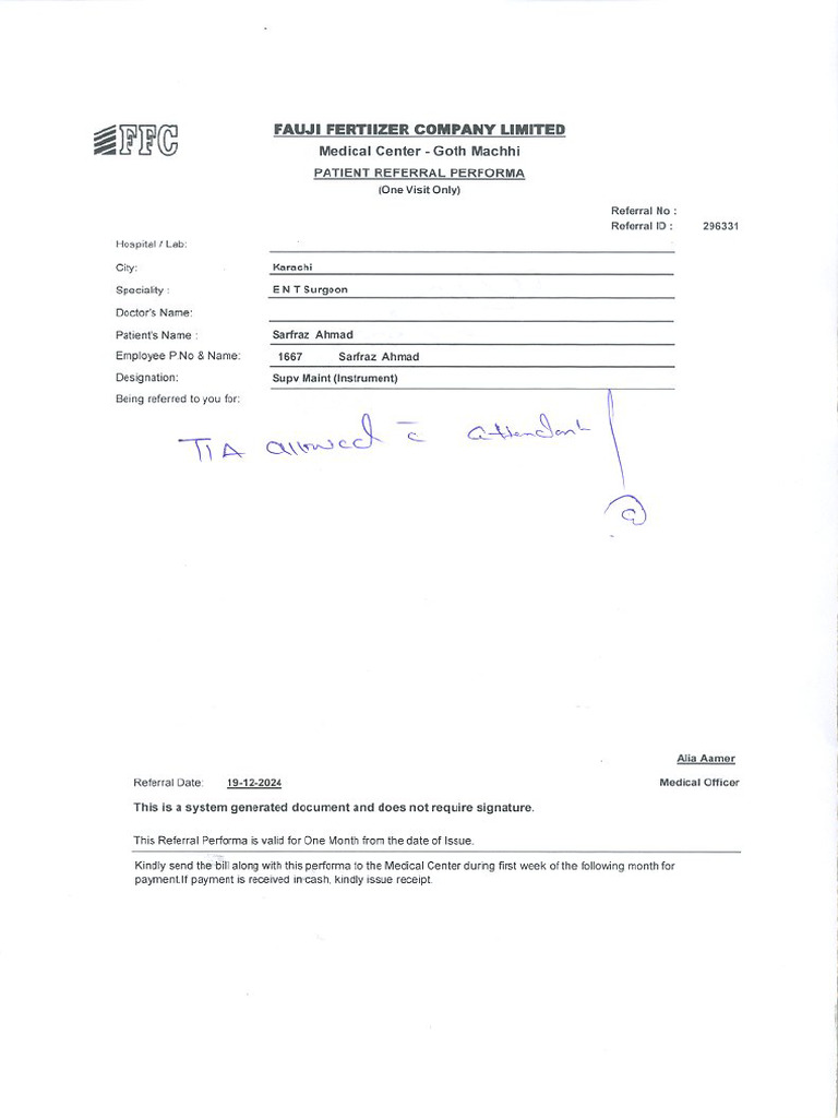Referral Slip | PDF