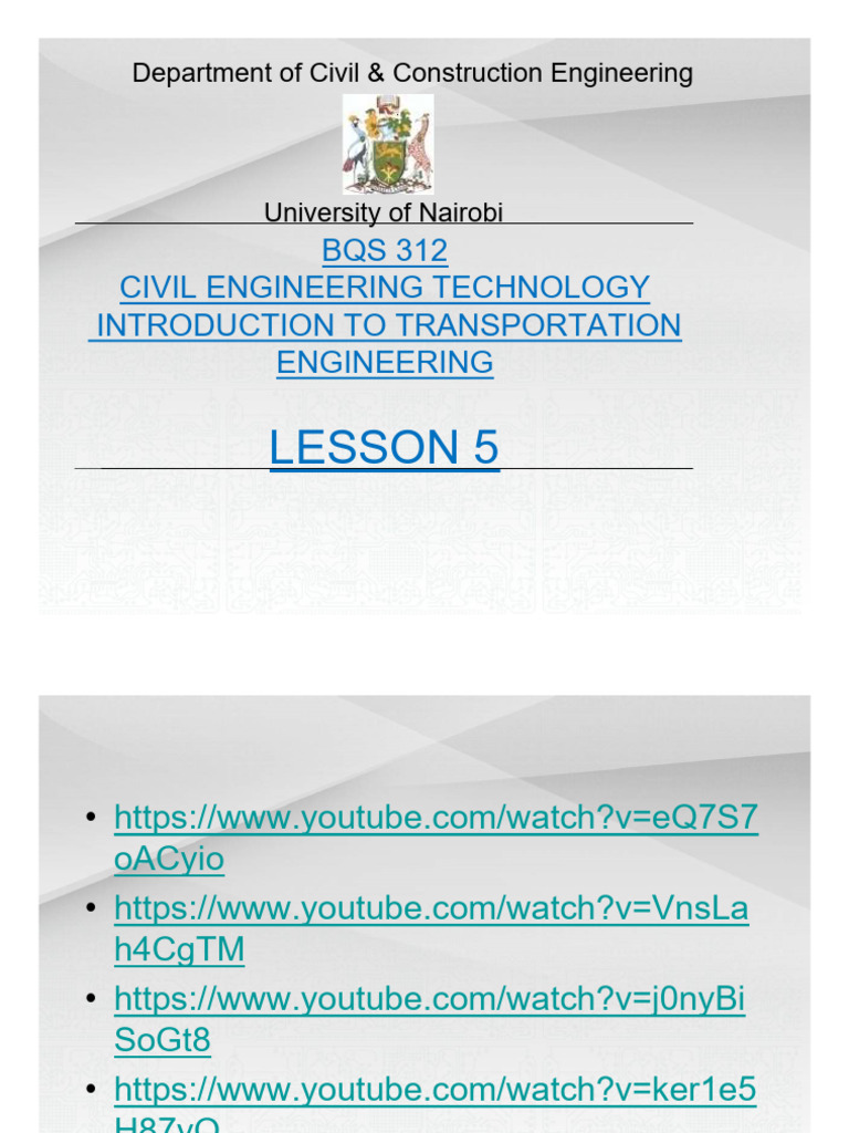 5 Introduction To Transportation Engineering-1 | PDF | Transport | Road Surface