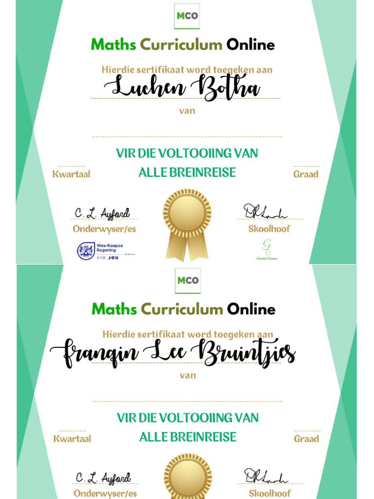 MCO Sertifikate 7C | PDF