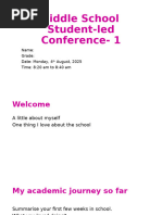 Student-Led Conference Template | PDF