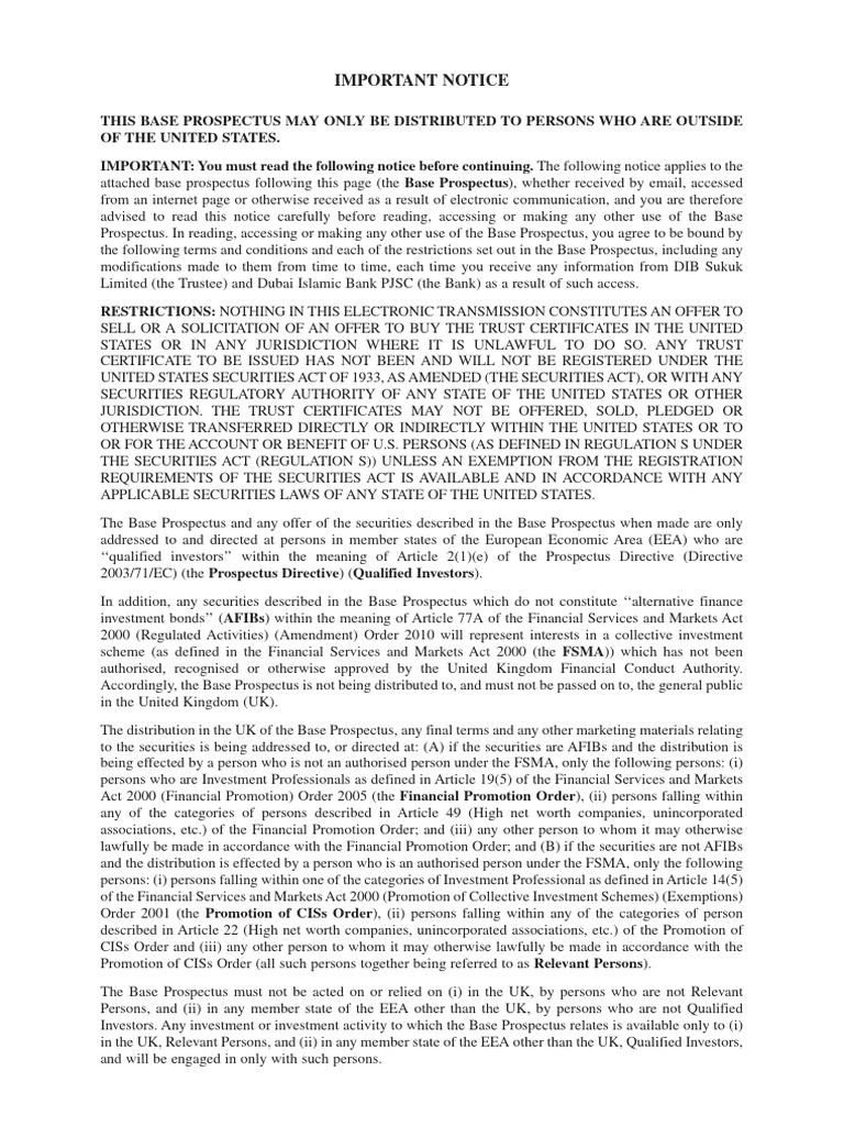 DIB Loan Deferment Guidelines | PDF | United Arab Emirates | Securities ...