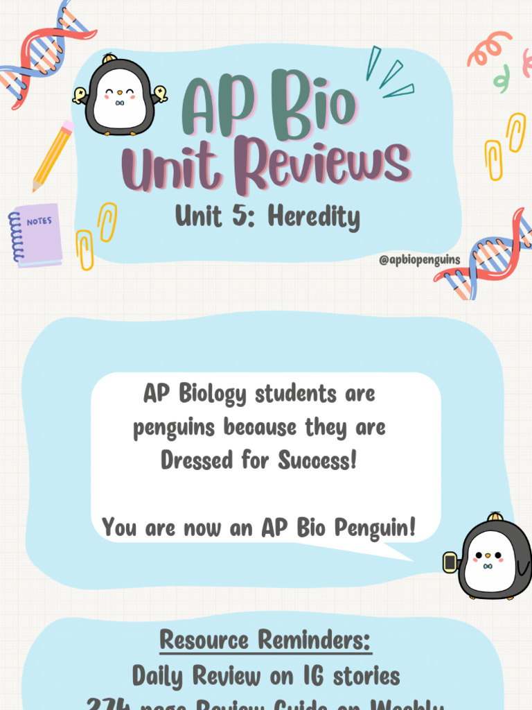 AP Biology Unit 5: Heredity Overview | PDF | Dominance (Genetics) | Meiosis