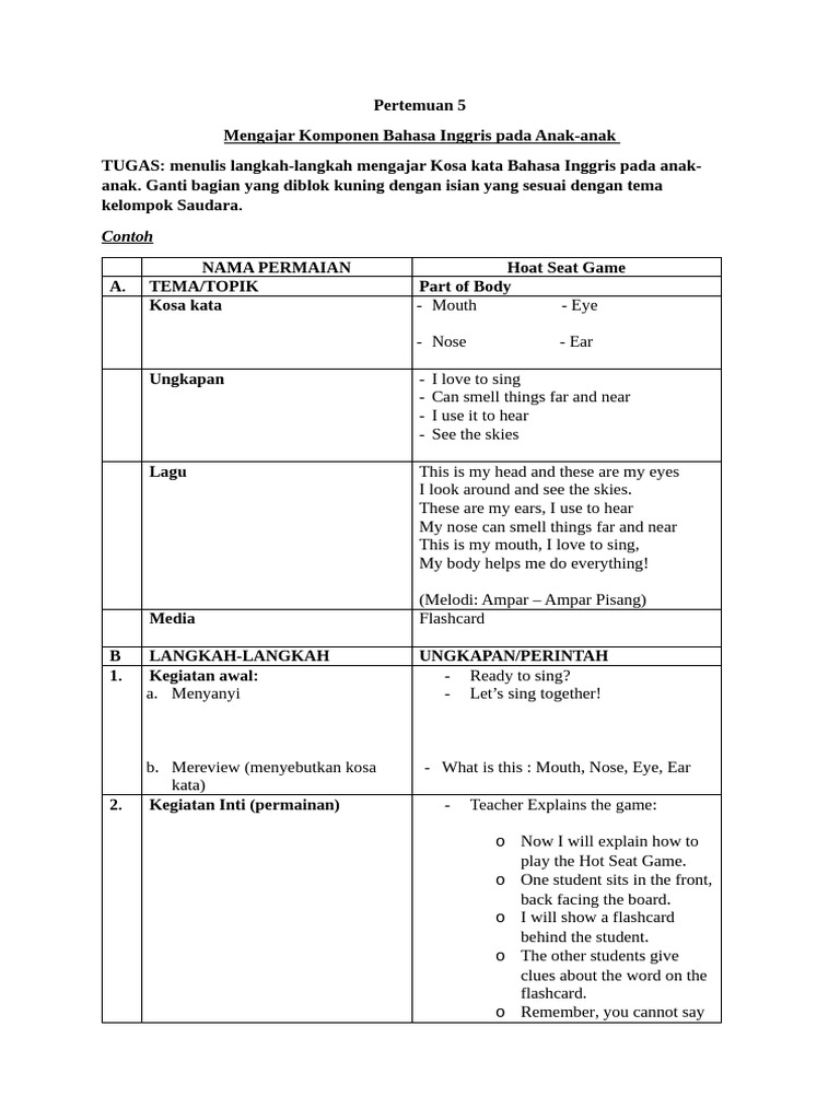 Contoh Tugas Pertemuan 5 (1) Speaking Aziz | PDF