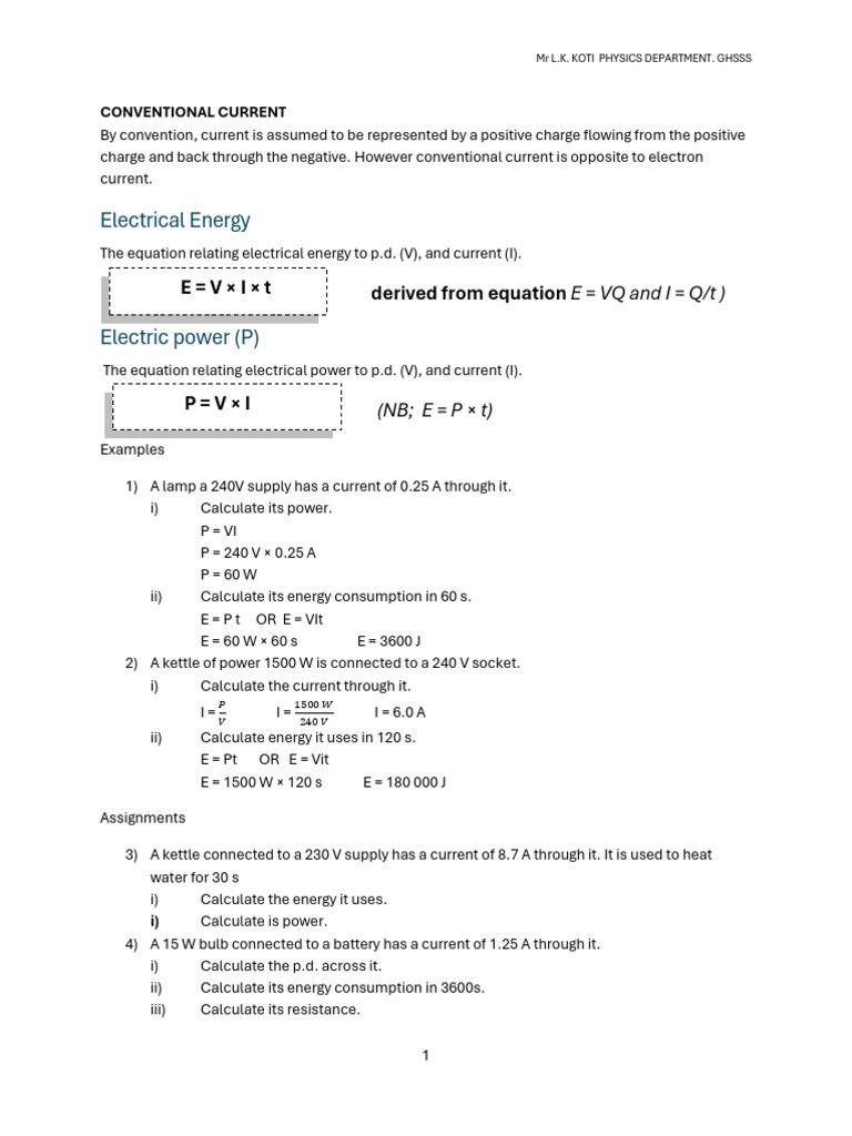 Current Electricity (Cont) | PDF | Mains Electricity | Electrical Connector