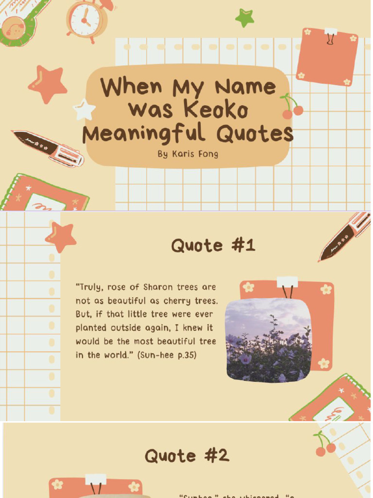 Karis Fong - Favorite & Meaningful Quotes | PDF