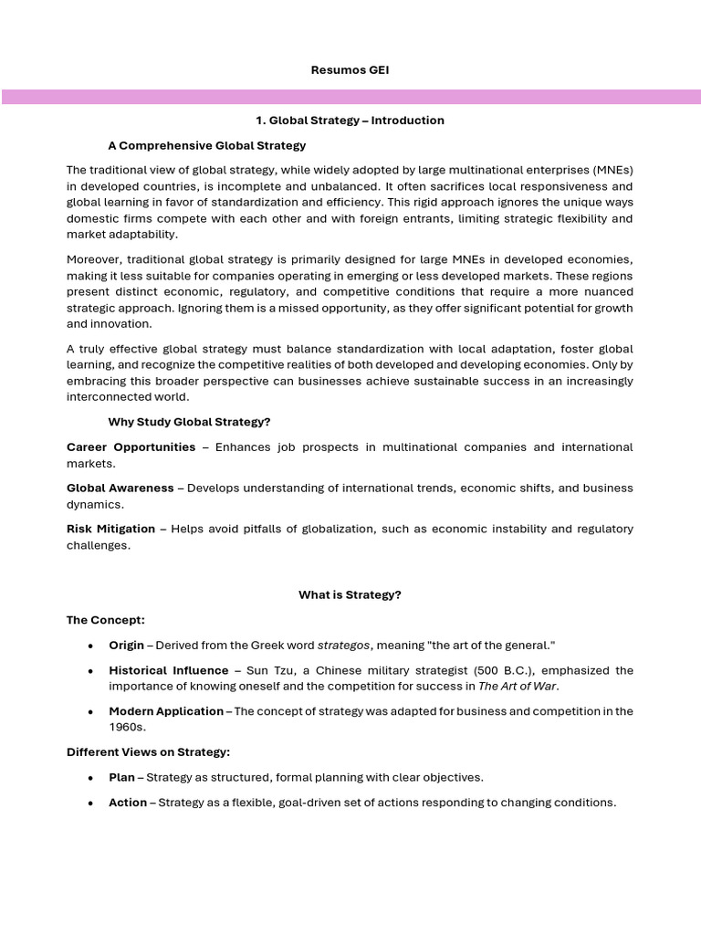 Resumos GEI | PDF | Institution | Globalization