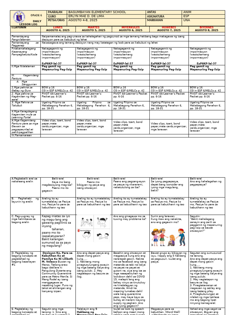 DLL Esp6 Week 7 | PDF