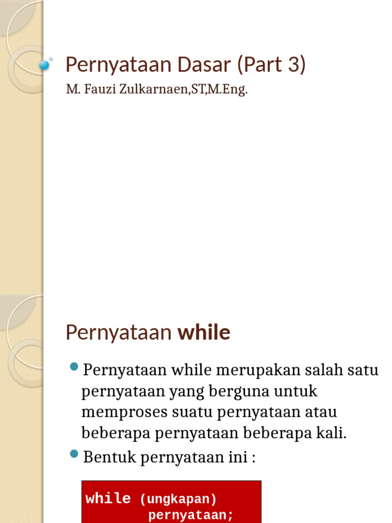 Pertemuan 6 - Perulangan | PDF