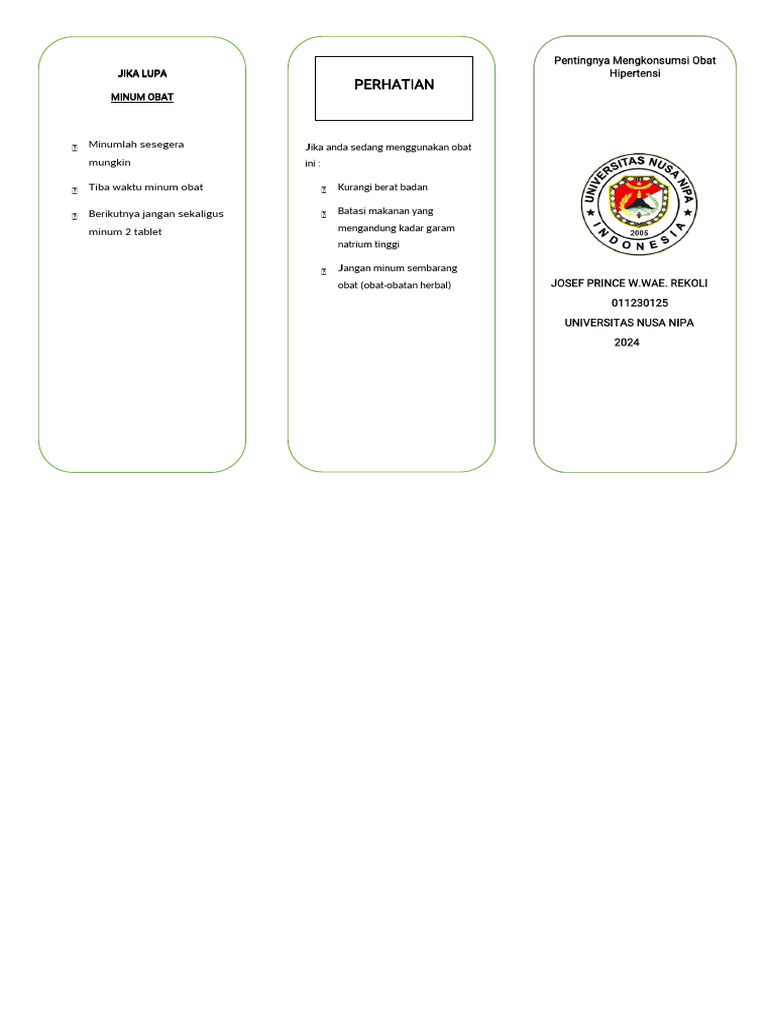 Leafleat Hipertensi | PDF