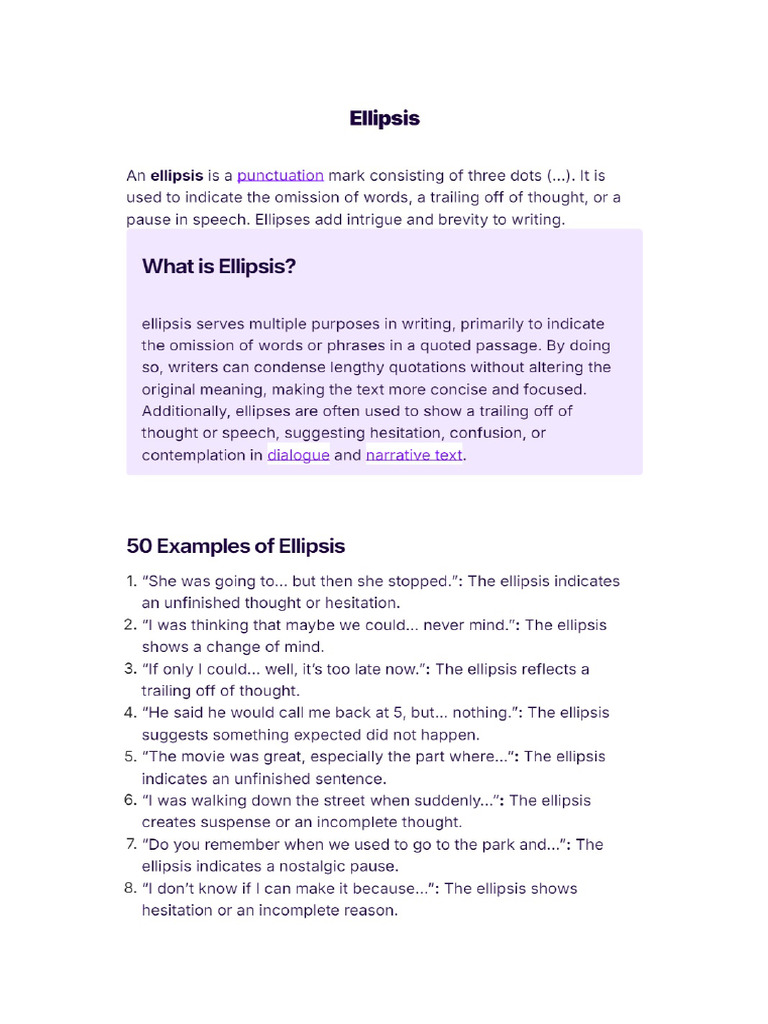 Ellipsis | PDF