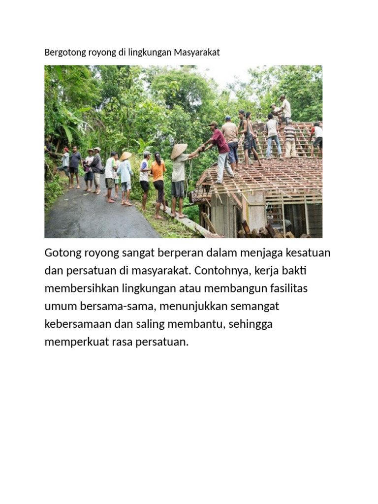 Gambar Gotong Royong | PDF