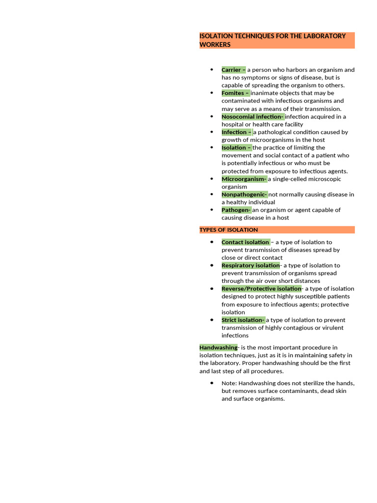 Laboratory Isolation Techniques Guide | PDF | Infection | Pathogen