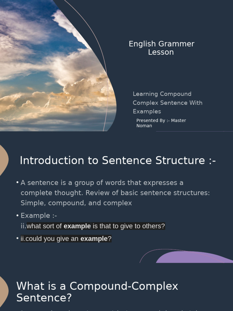 Mastering Compound-Complex Sentences | PDF