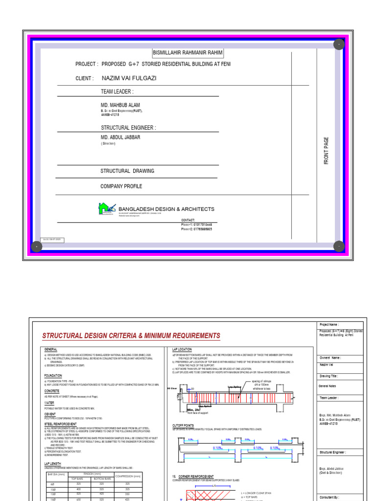 Eight Story Building | PDF | Concrete | Mechanical Engineering